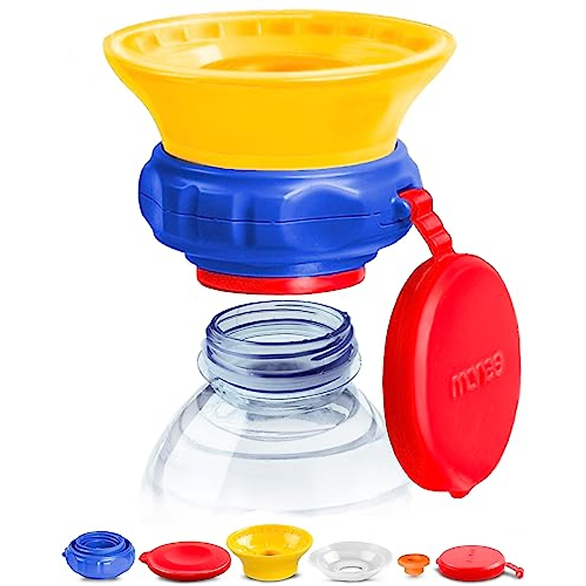 MONEE Sippy Cup Cap 2.0. | Convert Store Bottles to Toddler Cups Instantly | Screw-on Cap for Instant 360 cups for Toddlers, Toddler Sippy Cups or Kids Sippy Cups.