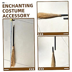 Didiseaon 2pcs Halloween Witch Broom Costume Accessories Wizard Flying Broom Props Halloween Witches Broom Cosplay Broom Cosplay Supply Witches Broom Prop