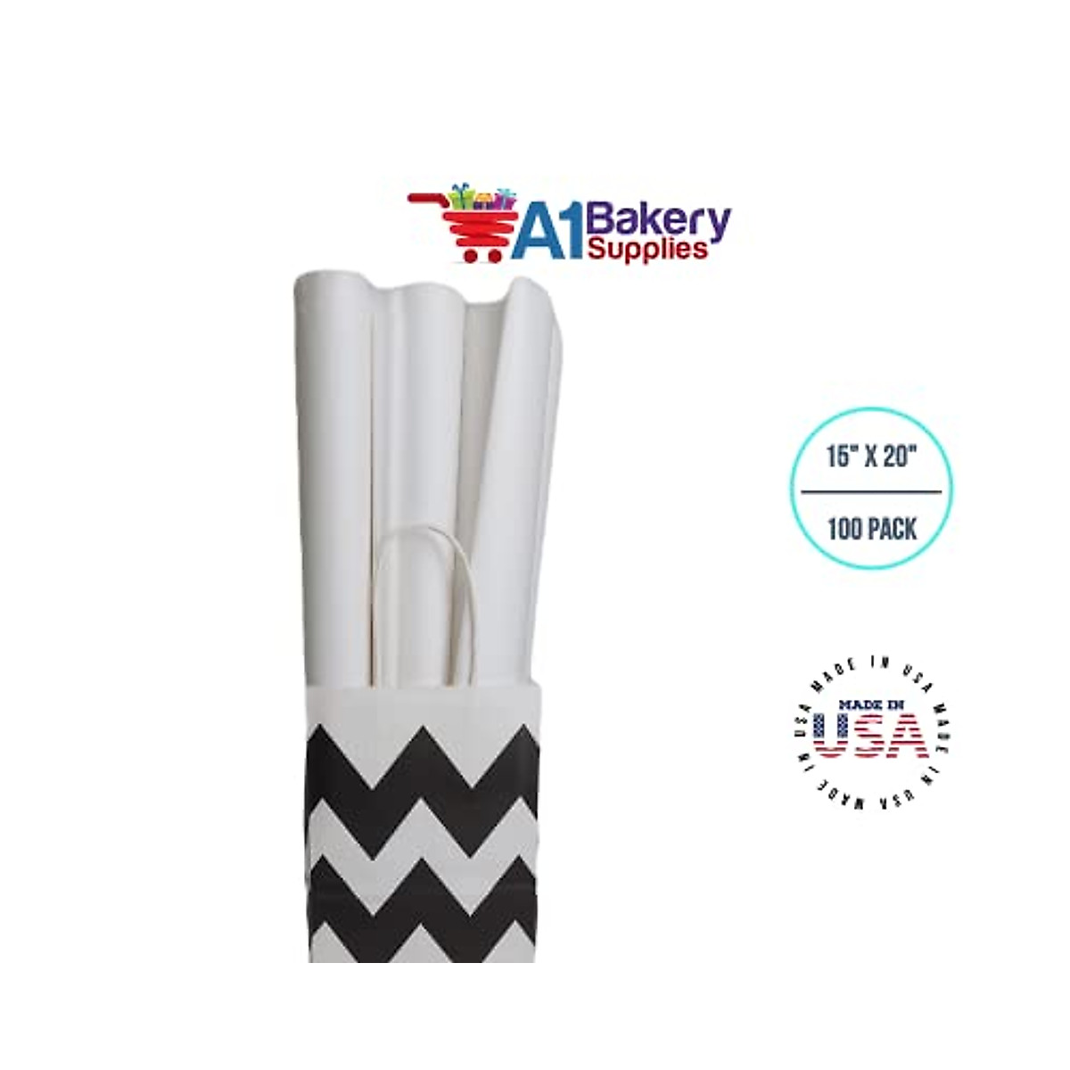 A1 Bakery Supplies Acid-Free White Tissue Paper 15 x 20, Pack of 100 Sheets