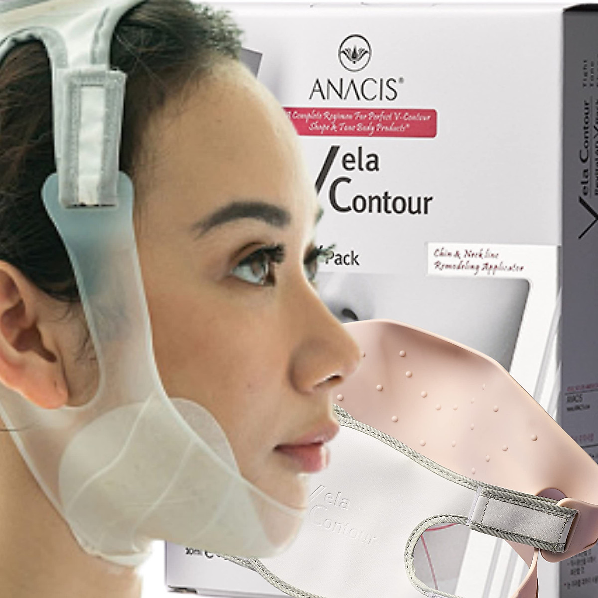 Neck, Chin & Jawline Sculpting V Line Chin Facial Mask and - Face Sagging Skin Garment Strap Bandage. Anacis