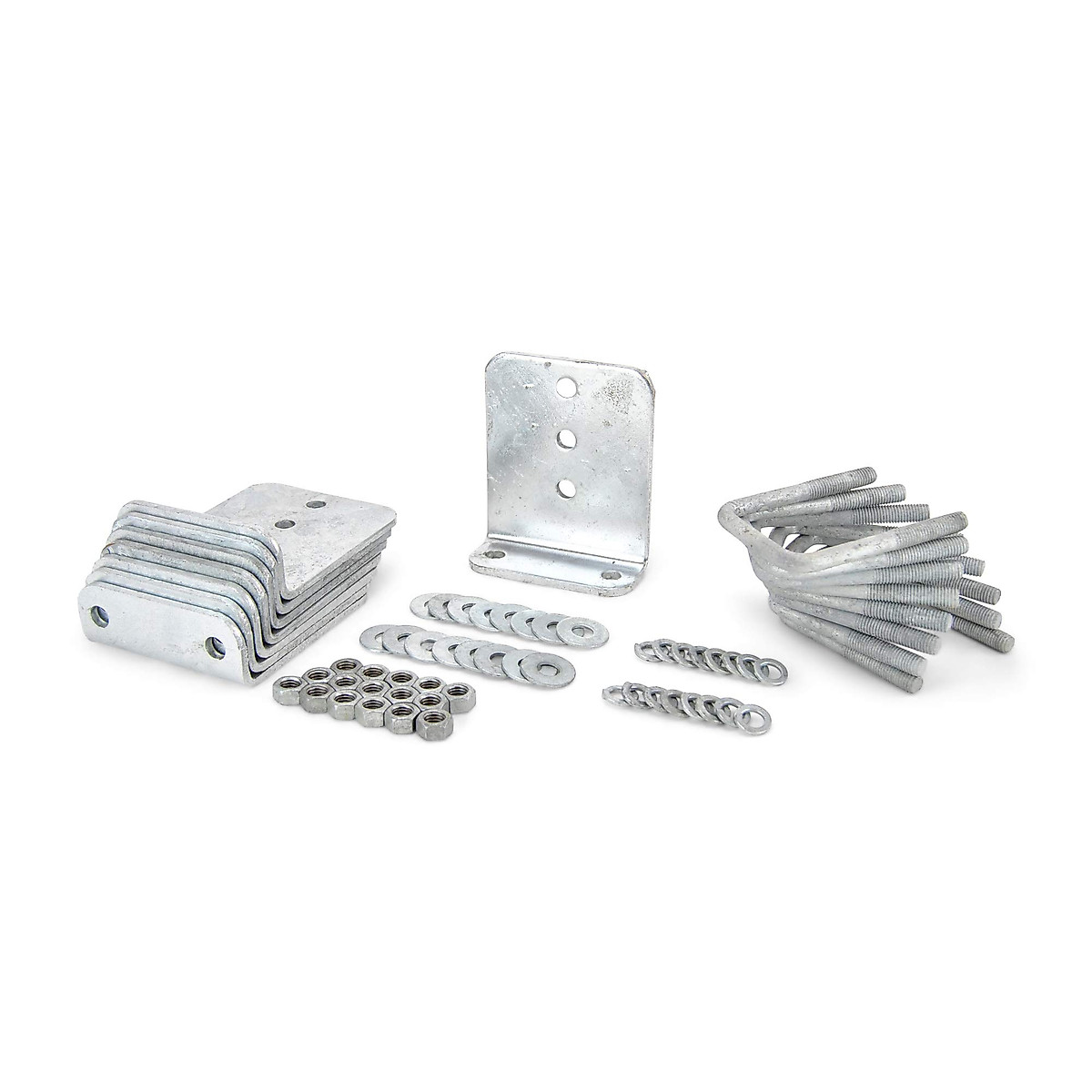 Sturdy Built (8) 6" Galvanized L-Type Boat Trailer Bunk Bracket Kit for 3x3 Galvanized Cross Members