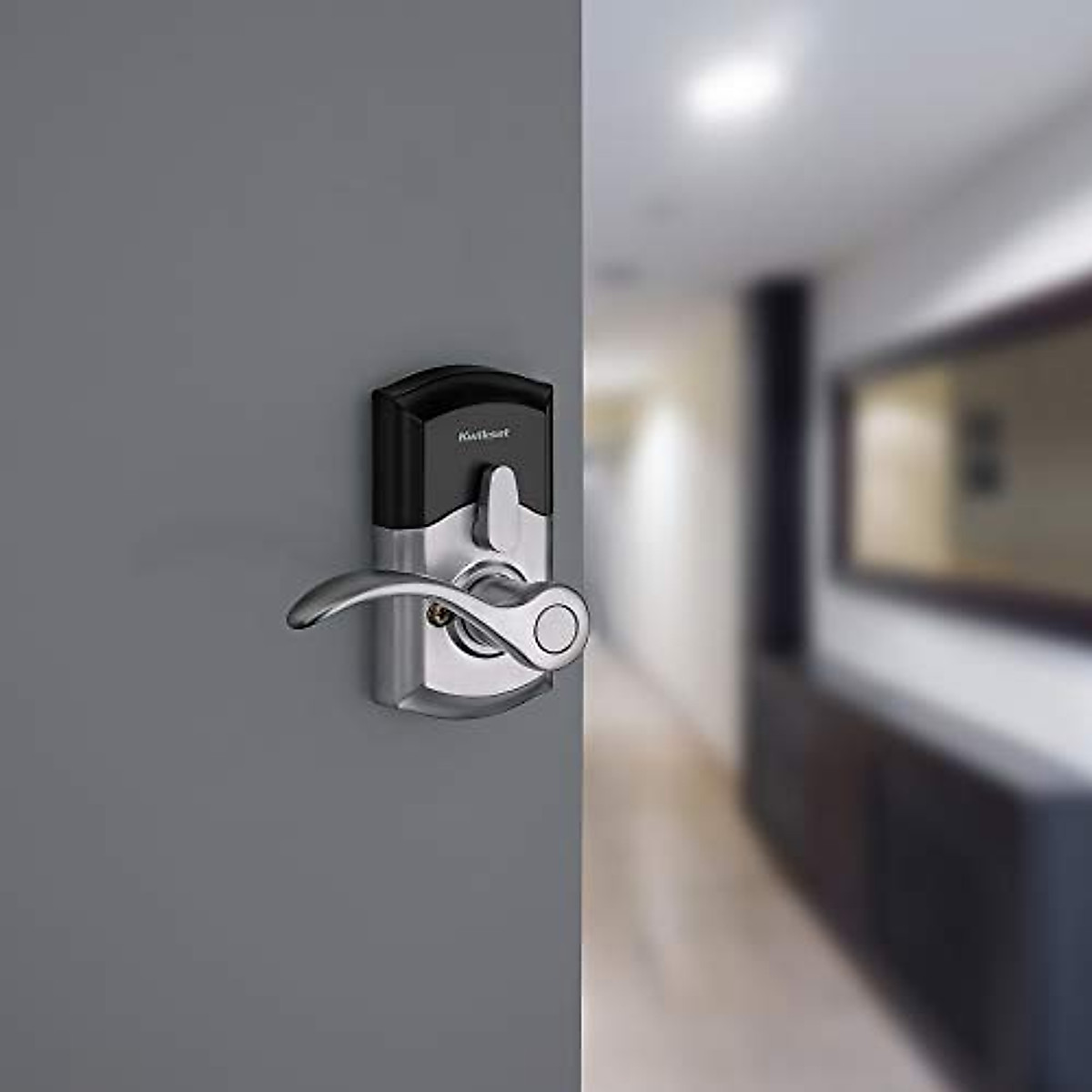 Kwikset 955 Keyless Keypad Door Lock, Electronic Lever Deadbolt, 3 Entry Modes, Auto Lock, SmartKey Security - Satin Chrome