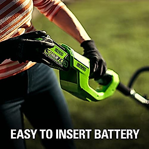 Greenworks 40V 14 inch Brushless Cordless String Trimmer, 2Ah Battery and Charger Included ST40L210