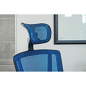 Ergomax MSH112BK Ergonomic Adjustable Home Office All Mesh Desk, Lumbar Support & Back Relief Breathable Chair, 53 inch Max Height, Black