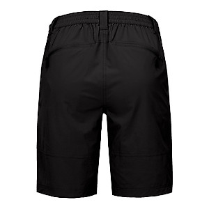 Mapamyumco Womens Hiking Shorts, Quick Dry Cargo Shorts Women for Golf Travel, Stretch Lightweight Black S