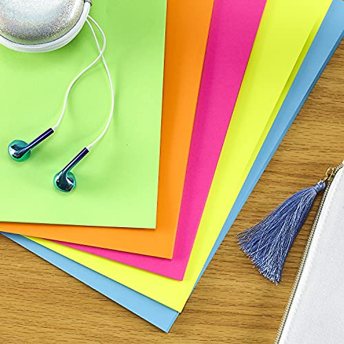 Wausau Papers Neenah Paper 21811 Astrobrights Colored Cardstock, 8.5” x 11”, 65 lb/176 GSM, Martian Green, 250 Sheets