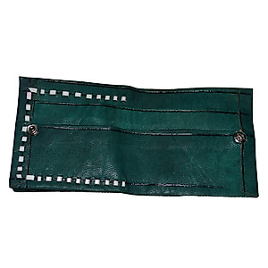 Treasures Of Morocco Moroccan Wallet Coin Genuine Leather Bi-fold Handmade Pocket Unisex Green
