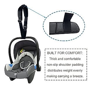 Oiloda Car Seat Carrying Shoulder Strap Car Seat Travel Belt Car seat Strap Adjustable Shoulder Infant Carrier Transfer Belt for Parent