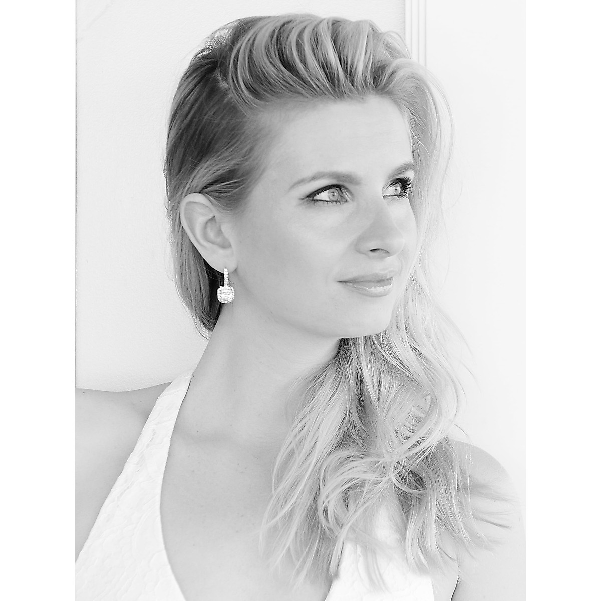 Mariell Radiant-Cut Cubic Zirconia Bridal Earrings, Dangle Earrings for Brides, Wedding Earrings with CZ Crystals, Drop Earrings for Brides, Bridesmaids, Mother of the Bride