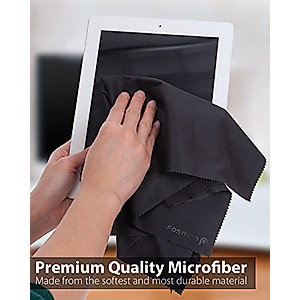 Microfiber Cleaning Cloths (4 Pack), Fosmon 16 x 16 inch Extra Large Dust Rag Towels for LCD Screen, Digital Video Camera Lens, Laptop, HDTV, PC, Monitor Screen, Smartphones, Tablet, and More