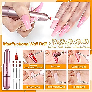 Morovan Acrylic Nail Kit with Drill - Professional Nail Kit Acrylic Set with Everything for Beginners Glitter Acrylic Powder for Nail Extension DIY Complete Starter Set