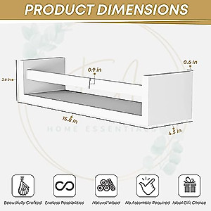 Nursery Book Shelves Set of 2, Wall Bookshelf for Kids Room, Painted Solid Wood Floating Bookshelves for Wall Nursery, Baby Bookshelf for Nursery, Nursery Shelves for Wall, Shelves for Nursery Decor