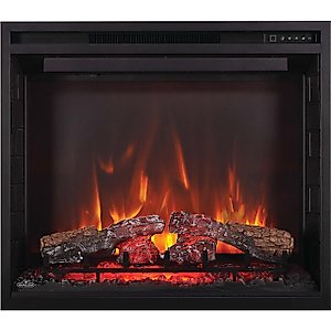Napoleon Element 42 Self-Trimming Electric Fireplace - Built-in Design - Multi-Color Night Light Accent and Glowing Log Set with Ember Bed - High-Intensity LED Lights- NEFB42H-BS
