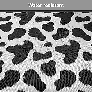 Ambesonne Cow Print Chair Seating Cushion Set of 6, Animal Hide Pattern Spots Farm Life Cattle Camouflage Animal Skin, Anti-Slip Seat Padding for Kitchen & Patio, 16"x16", Charcoal Grey White