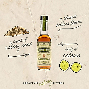 Scrappy's Bitters - Celery, 5 oz - Organic Ingredients, Finest Herbs & Zests, No Extracts, Artificial Flavors, Chemicals or Dyes. Made in the USA!