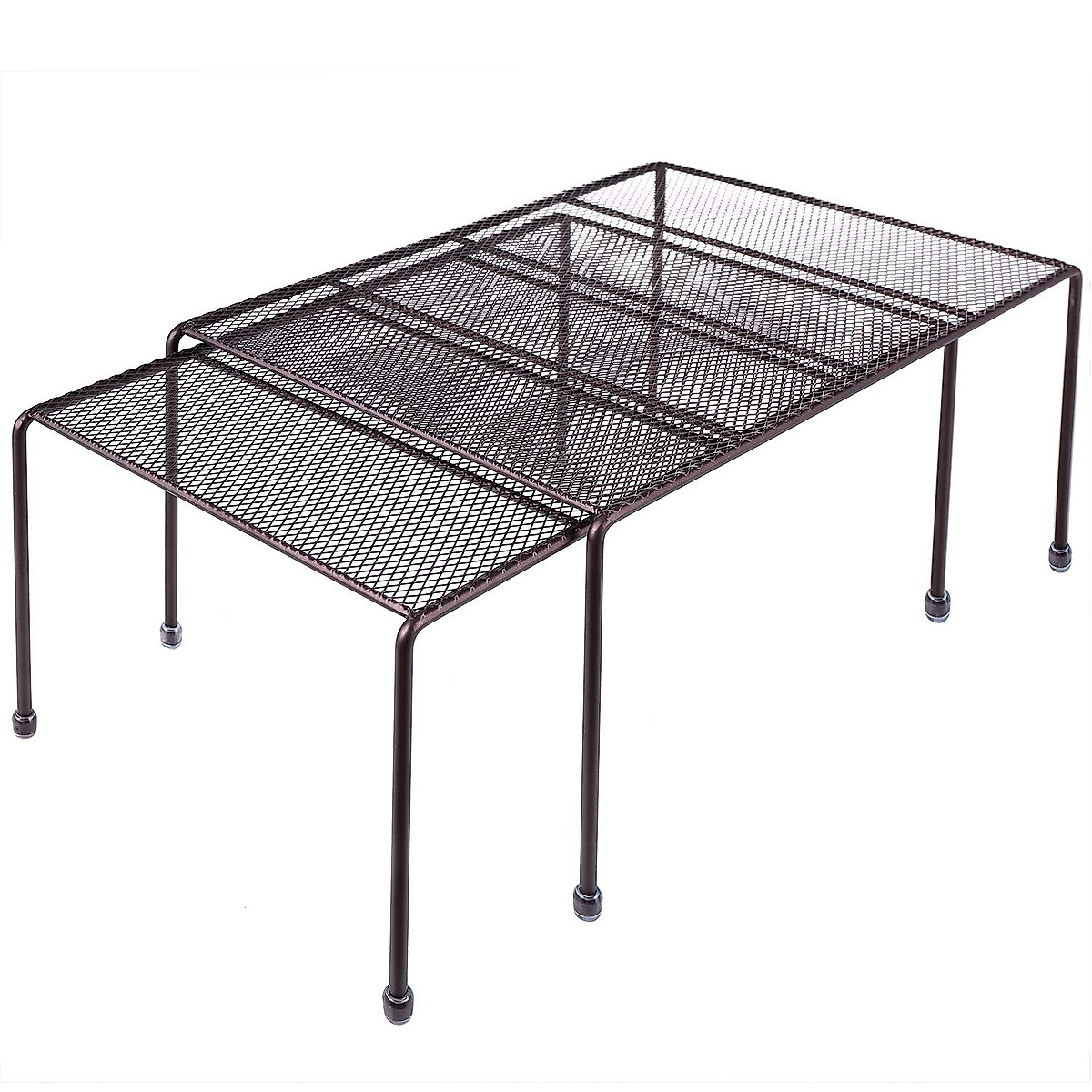 Expandable Stackable Kitchen Cabinet and Counter Shelf Organizer,Kitchen Shelves, Cabinet Organization,Bronze