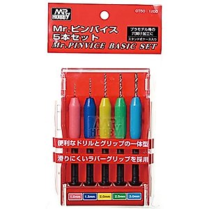 GSI Creos GT50 Mr. Pin Vise Basic Set 1/1.5/2/2.5/3mm, GSI
