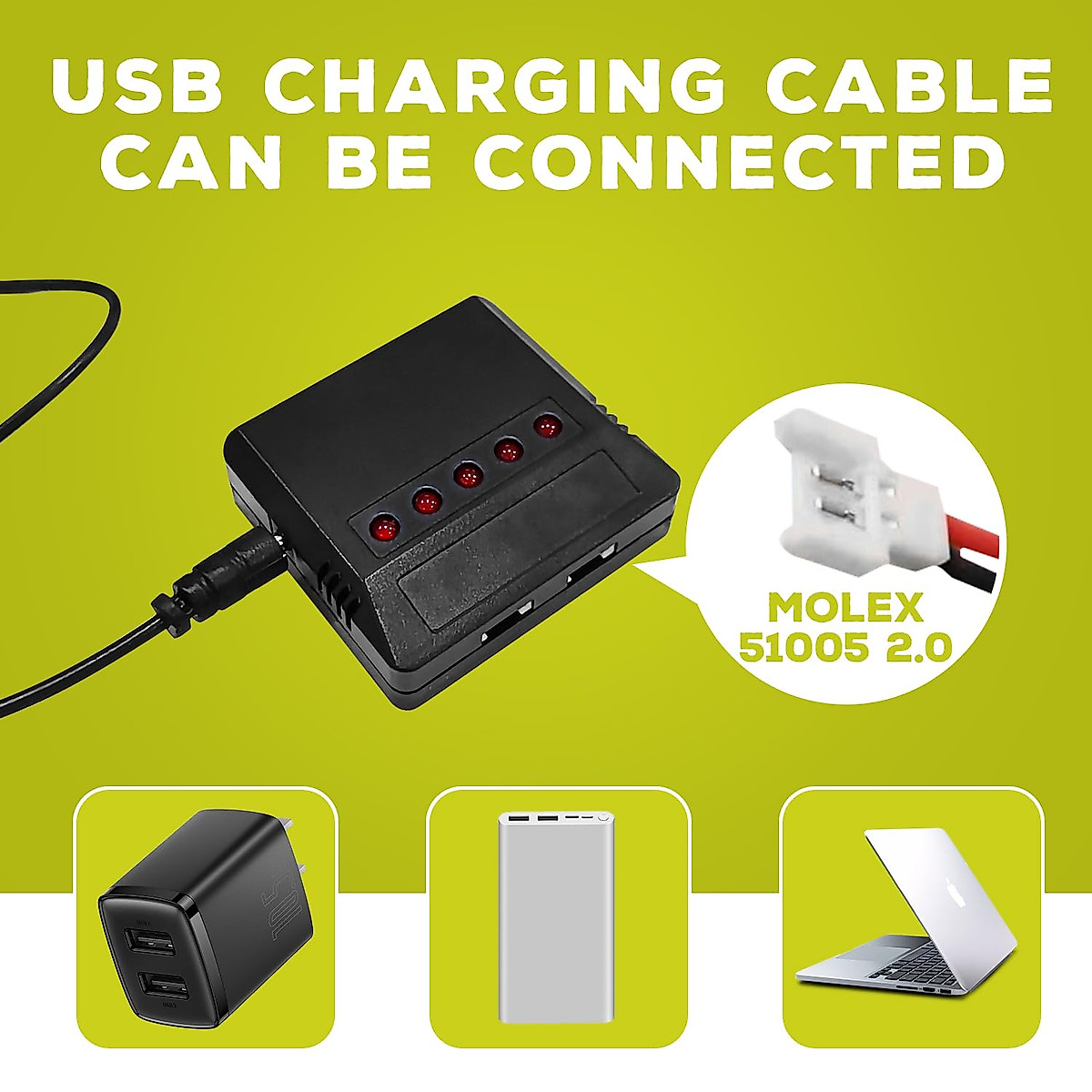 sea jump 5PCS 3.7V 380mAh Battery+Charger for X4 H107,H107C,H107L, X11 X11C,HS170 HS170C F180C HS170G TOZO Q2020 E016H E016F FX801 V911S A120 XK A150 V966