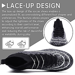 Mens Soccer Cleats Women Football Cleats Soccer Shoes for Big Boy Tacos de Futbol para Hombre High Top Football Shoes Zapatos de Futbol para Hombres Professional Training Football Boots AG FG