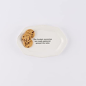 Mud Pie Memories Platter, White, 8.5" x 12.5"