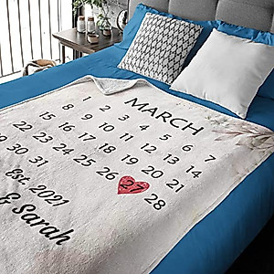 Personalized Wedding Gifts for Bride and Groom, Wedding Blanket Throw, Wedding Gifts for Couple, Bride Gifts, Bride to Be Present, Couples Blanket Personalized, Bridal Shower Gift (D4-50"x60"-Fleece)