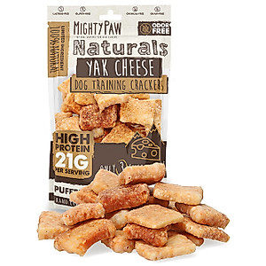 Mighty Paw Yak Cheese Crackers | Healthy Puppy Treat, Hard & Crunchy Puppy Training Treat for Dog Potty Training - Ideal Dog Treat for Small, Medium, Large Dogs - Dog Biscuit - Healthy Pet Dog Cookies