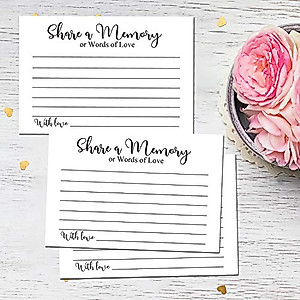 BUTIKUMI Share a Memory Cards, Funeral Guest Book, Memory Card for Celebration of Life, Graduation, Wedding, Retirement, Going Away Party, Pack of 50, 4x6 Inch 1