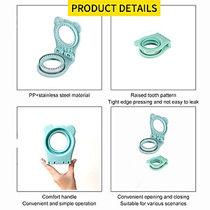 CHICHAUS Uncrustable Sandwich Maker,Sandwiches Pocket Circle Shape 3.7Inch Sandwich Cutter and Sealer,Sandwich Cutter for Kids Breakfast and lunchboxes (Light Blue)