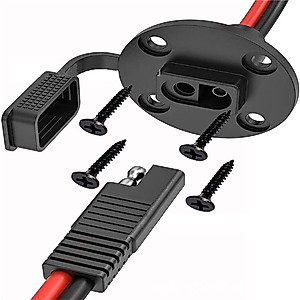 Tata.Meila 2 Pcs 12AWG SAE Power Socket Sidewall Ports, Weatherproof SAE Quick Connect Solar Panel Mount Universal Flush-Mountable Connector