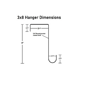 Alumahangers Made in USA. powder coated steel hangers - 3"x 8" Lattice Hanger (6 pack) "White" for Alumawood Lattice or pergola patio covers - easy to use and great for heavier decorating items!