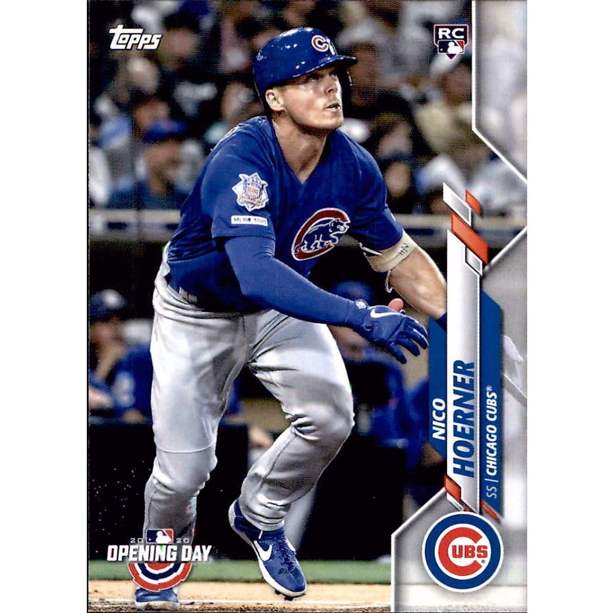 2020 Topps Opening Day #12 Nico Hoerner RC Rookie Chicago Cubs MLB Baseball Trading Card