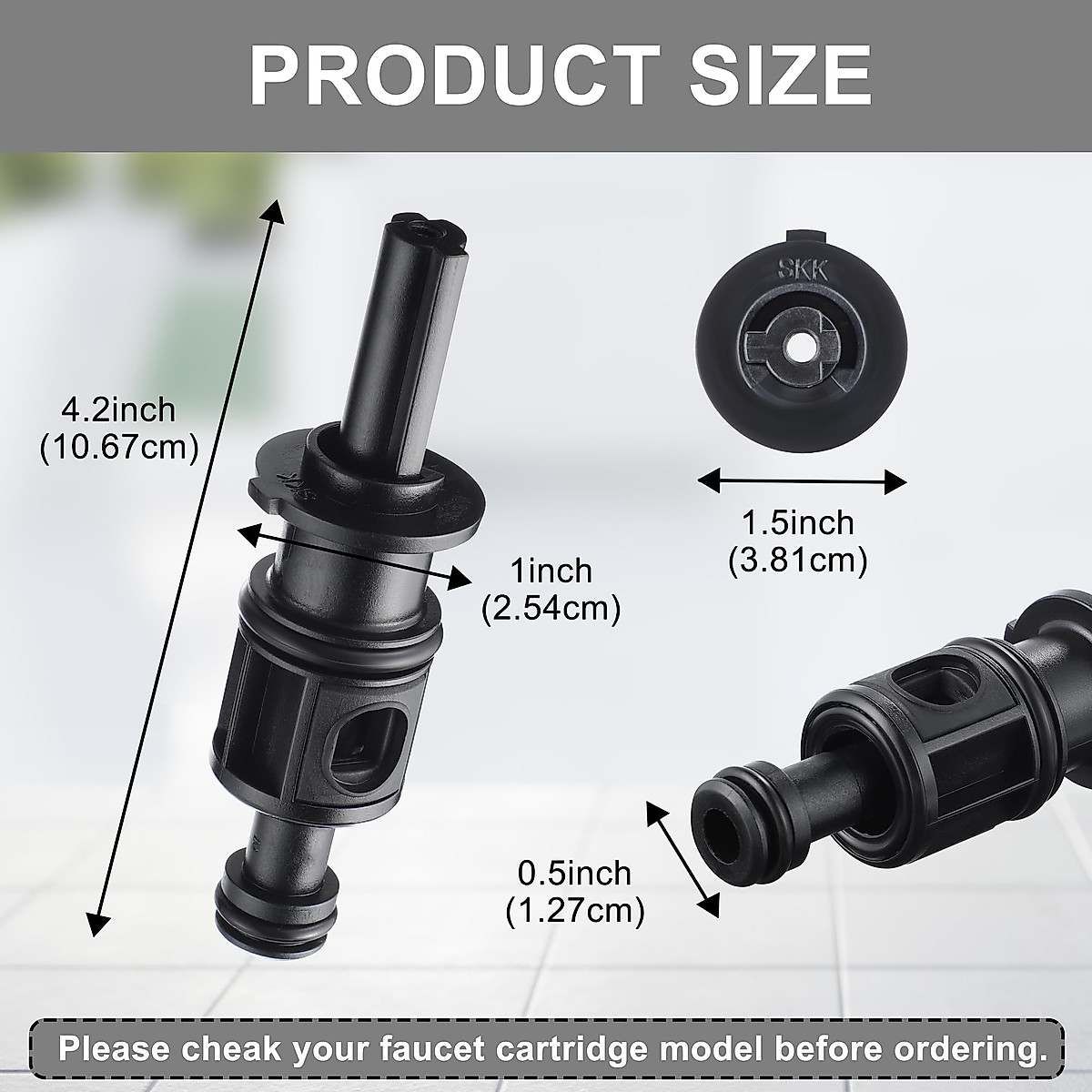 Dreyoo 2 Pack Replacement for 9742920 S742920 Shower Faucet Cartridge, Compatible with Price/Pfister Avante Shower Cartridge Replacement, Faucet Valve Parts, Push Pull Cartridge