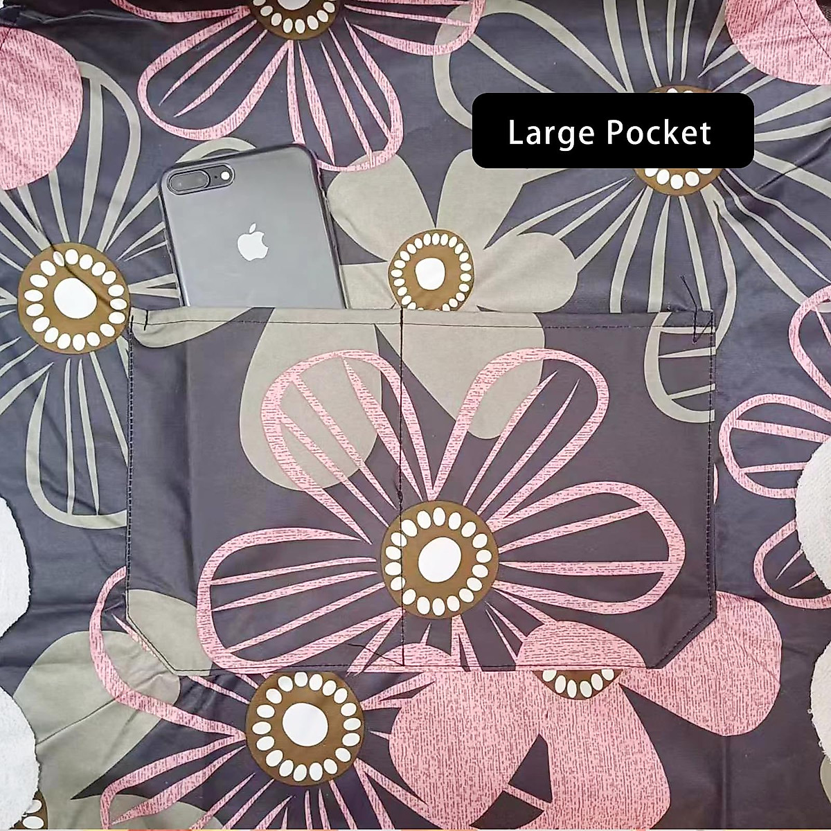 DILLMAN 2 Pack Floral Aprons with Pocket, Blooming Womens Aprons Waterproof Adjustable Cooking Aprons for Kitchen Gardening and Salon (2Pack #B)