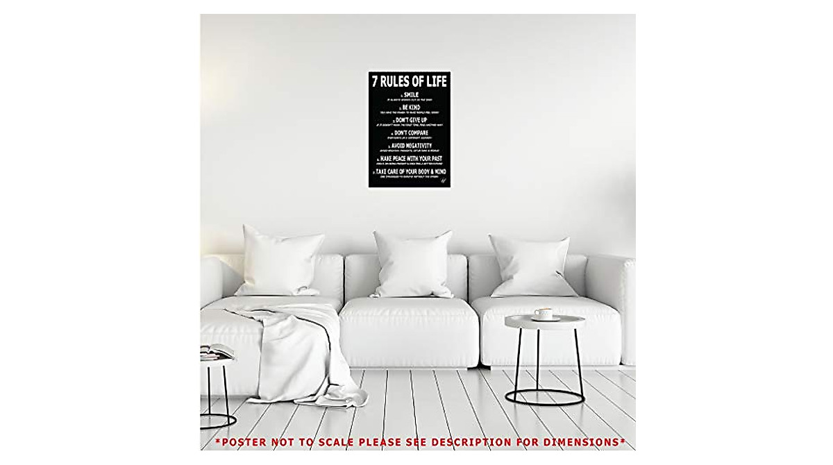 7 Rules of Life Motivational Poster – Inspire Growth & Success