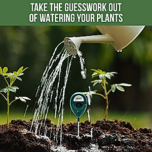 Soil Moisture Meter, Plant Water Meter, Soil Hygrometer Sensor for Gardening, Farming, Indoor, and Outdoor Plants, Plant Moisture Meter with Probe, Water Tester for Plants and Garden - Green