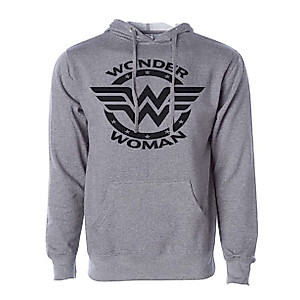 Womens Light Weight Champion Hoodies "Wonder Woman" Royaltee Superhero Workout Collection Small, Grey