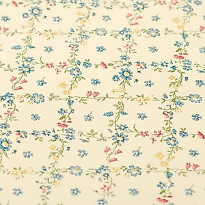 Self Adhesive Vinyl Vintage Yellow Floral Contact Paper Shelf Drawer Dresser Liner 17.7x117 Inches