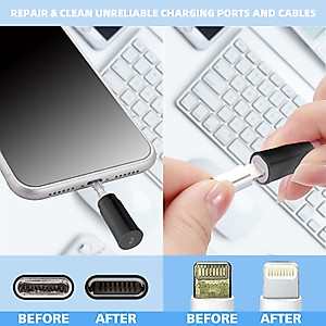 Cleaner Kit for Airpod, iPhone Cleaning Kit, Multi-Function Airpod Cleaner Kit Soft Brush for Phone Charging Port, Headphone, Earbuds, Earpods, Earphone,iPod, Case, iPhone, iPad, Laptop,Camera,Black