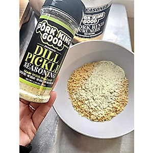 Pork King Good Dill Pickle Seasoning for Cooking and Popcorn Seasoning - Keto Friendly, Paleo, No MSG, Gluten Free (Dill Pickle, Single Shaker)