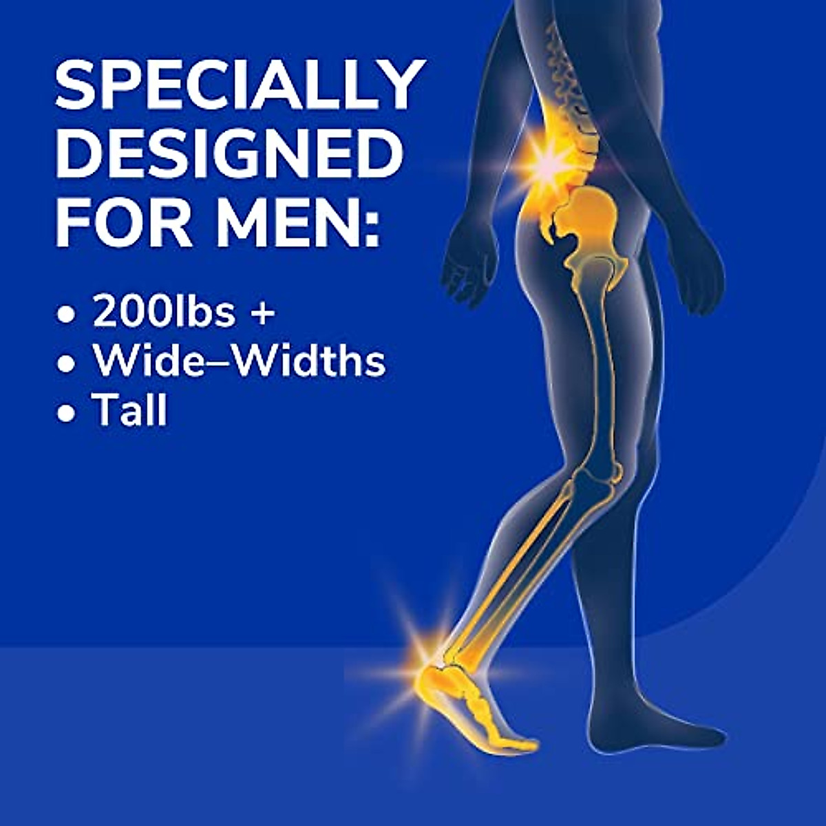 Dr. Scholl's Heavy Duty Support Pain Relief Orthotics, Designed for Men over 200lbs with Technology to Distribute Weight and Absorb Shock with Every Step (for Men's 8-14)