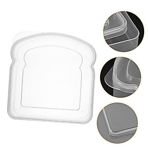 Hoement Lunch Box Container Sandwich Space Box Toast in Plastic Sandwich Containers for Picnic