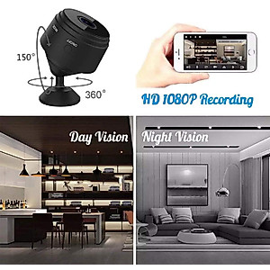 MDGLSYEE 2023MDGLSYEE Wireless Security Camera Mini Outdoor/Indoor with Audio,Hidden Camera,Home Surveillance Camera, 1080P IP HD Build-in Battery 350mah，Infrared Night Vision Dome Camera(Pack-3)