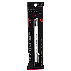 Tombow Holder Eraser, Mono Zero Round Shapre Silver (EH-KUR04)