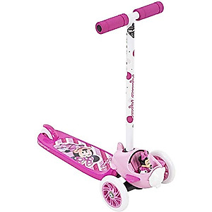 Huffy Disney Minnie Mouse Toddler Scooter, Ideal for Ages 3+, 3 Wheels, Wide Pink Deck with Minnie Mouse Graphics, Easy-Balance Scooter, Durable, Safe and Comfortable