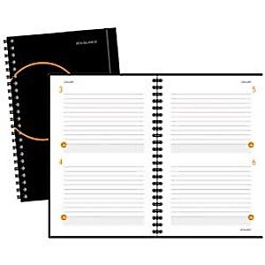 AT-A-GLANCE Plan.Write.Remember. 2-Days-Per-Page Planning Notebook, 6" x 9", Black