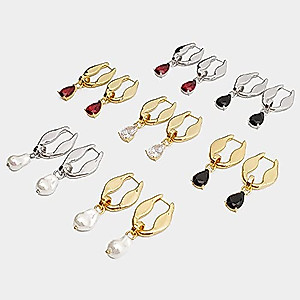 Koleso Punk Cystal Pendant Earrings For Women Exaggerated Dangle Earrings Peal Earrings Party Jewelry Geo For Girlfriend-63476