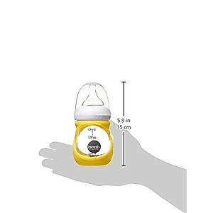 Joovy Boob Glass Bottle and Sleeve, Yellow, 5 Ounce