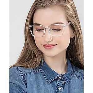 SCVGVER Retro Cateye Glasses Classic Non-Prescription Clear Lenses Eyewear for Women Men (Black Frame/Clear Lens)