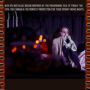 Franco Halloween Friday The 13th Jason Horror Bedding Super Soft Micro Raschel Throw, 46 in x 60 in, (Official Licensed Product)