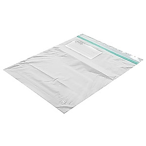 Restaurantware Bag Tek 2 Gallon Storage Zip Bags 25 Disposable Zipper Pouch Bags - Double Zipper Greaseproof Clear Plastic Zip Bags With Write-On-Label For Food Organization And Storage